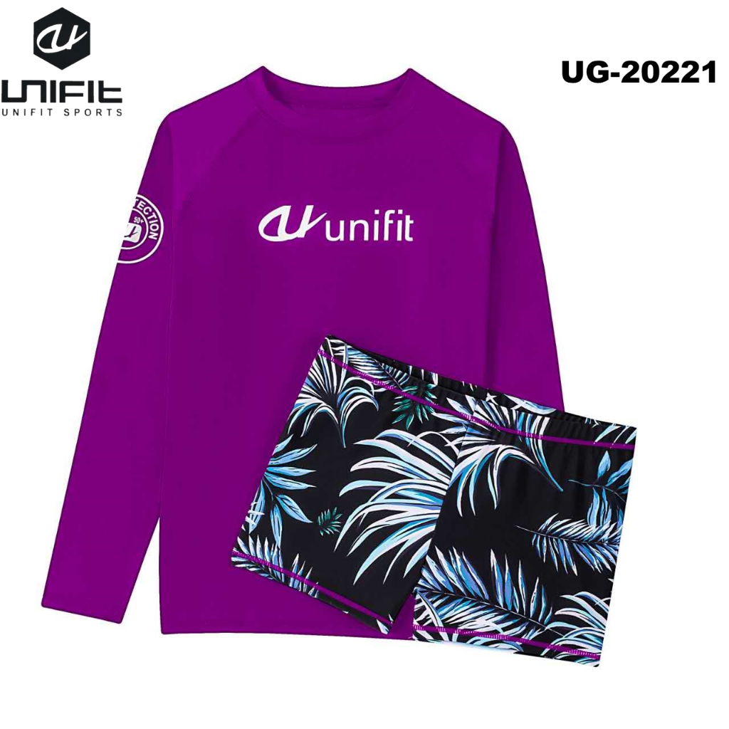 UNIFIT Women,s Rash Guard Swimsuit Swimwear Dri-Fit Rush Guard Terno UG ...