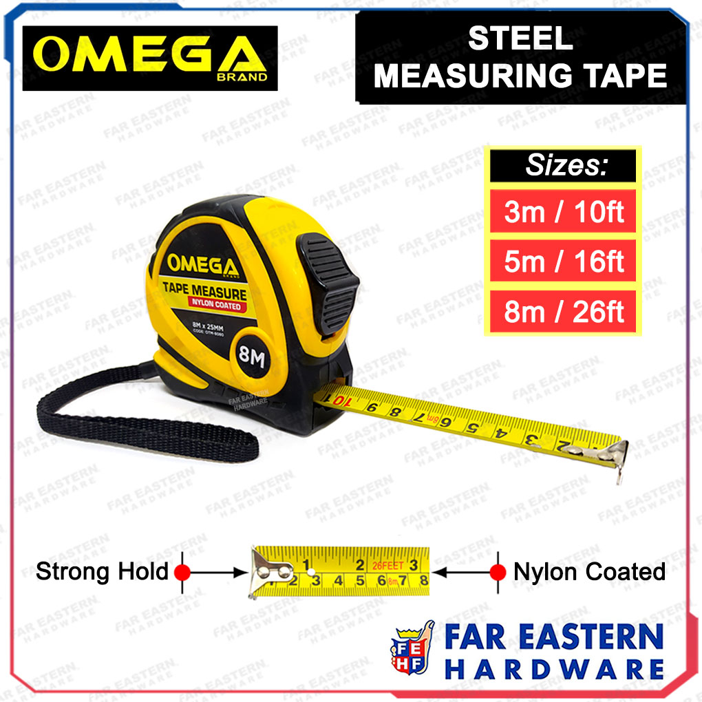 OMEGA Steel Measuring Tape 3M | 5M | 8M | Shopee Philippines