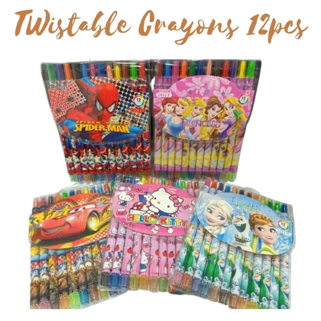 MnKC Character Twistable Crayons Set of 12PCS Arts & Crafts Drawing ...