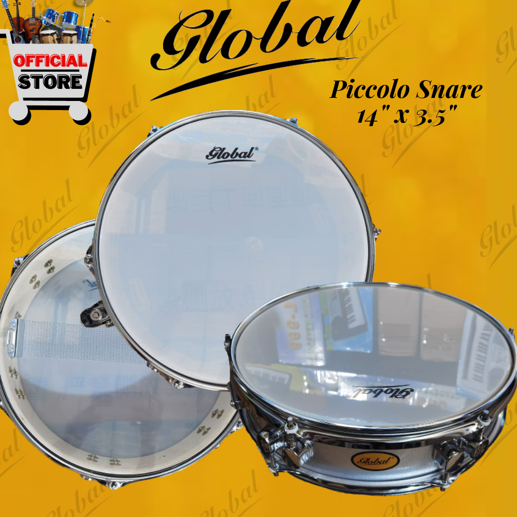 PICCOLO SNARE DRUM 14" X 3.5" INCH GLOBAL SNARE | Shopee Philippines