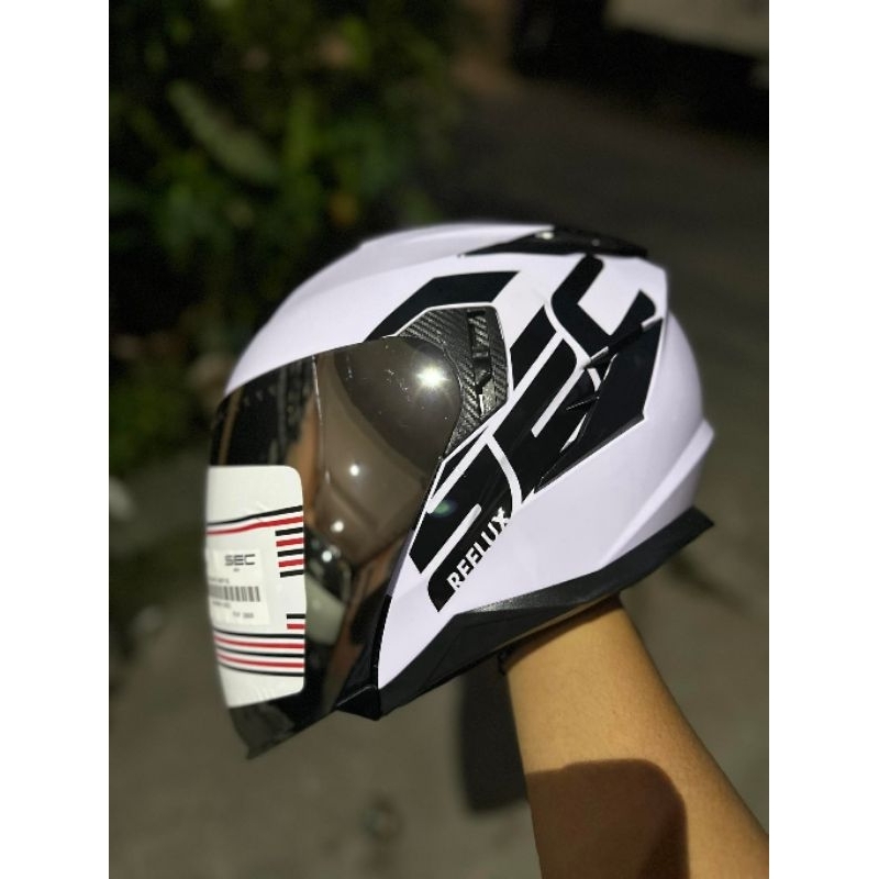 SEC REFLUX HALF FACE DUAL VISOR HELMET WITH FREEBIES! | Shopee Philippines