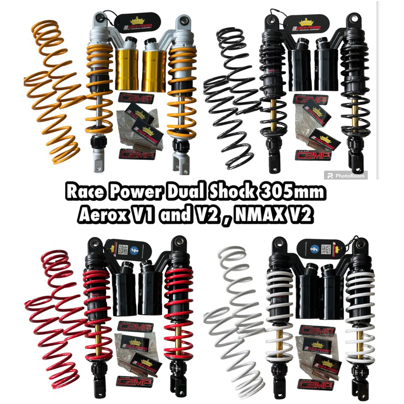 Race Power 305mm Aerox V1 and V2 , NMAX V2 Premium R Plus Dual Shock ...