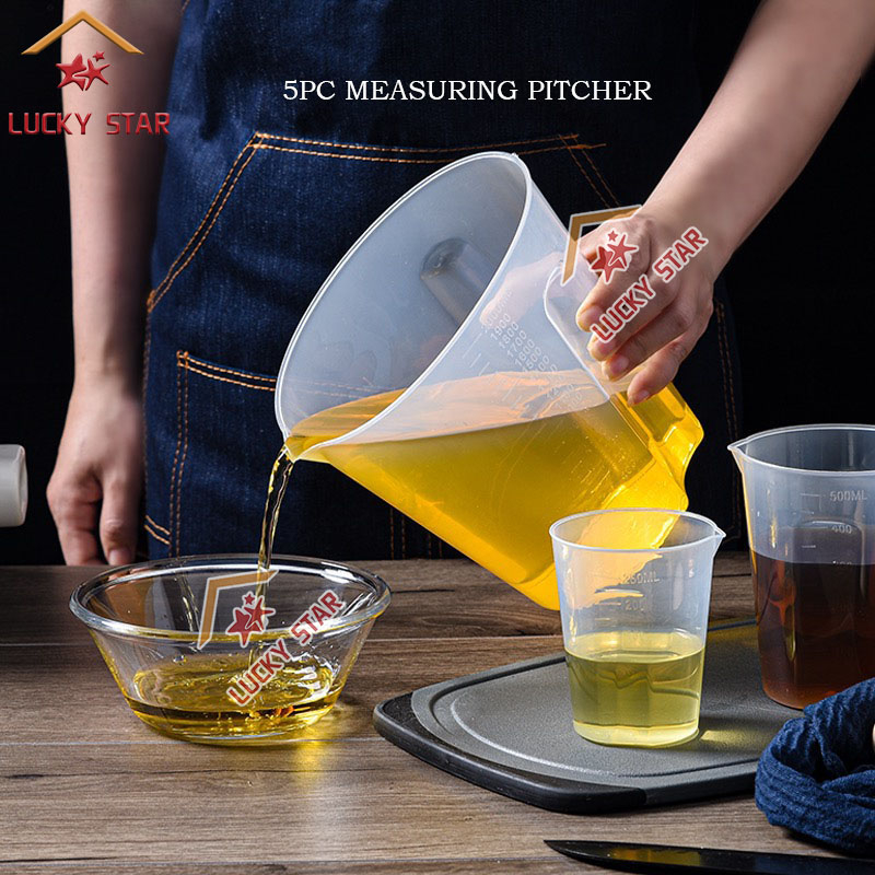 5in1Transparent Measuring Pitcher Set Measuring Cup Tools Pastry Tools ...