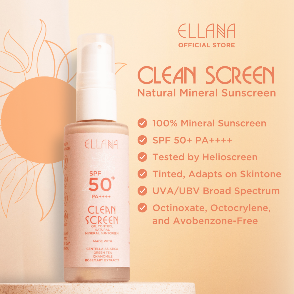 Ellana Clean Screen SPF 50 Oil Control Mineral Sunscreen with Centella ...