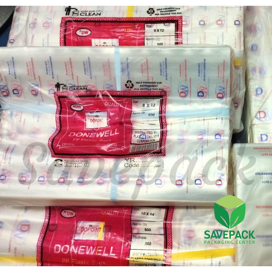 PP Donewell Clear Plastic Bag 100pcs/pack | Shopee Philippines