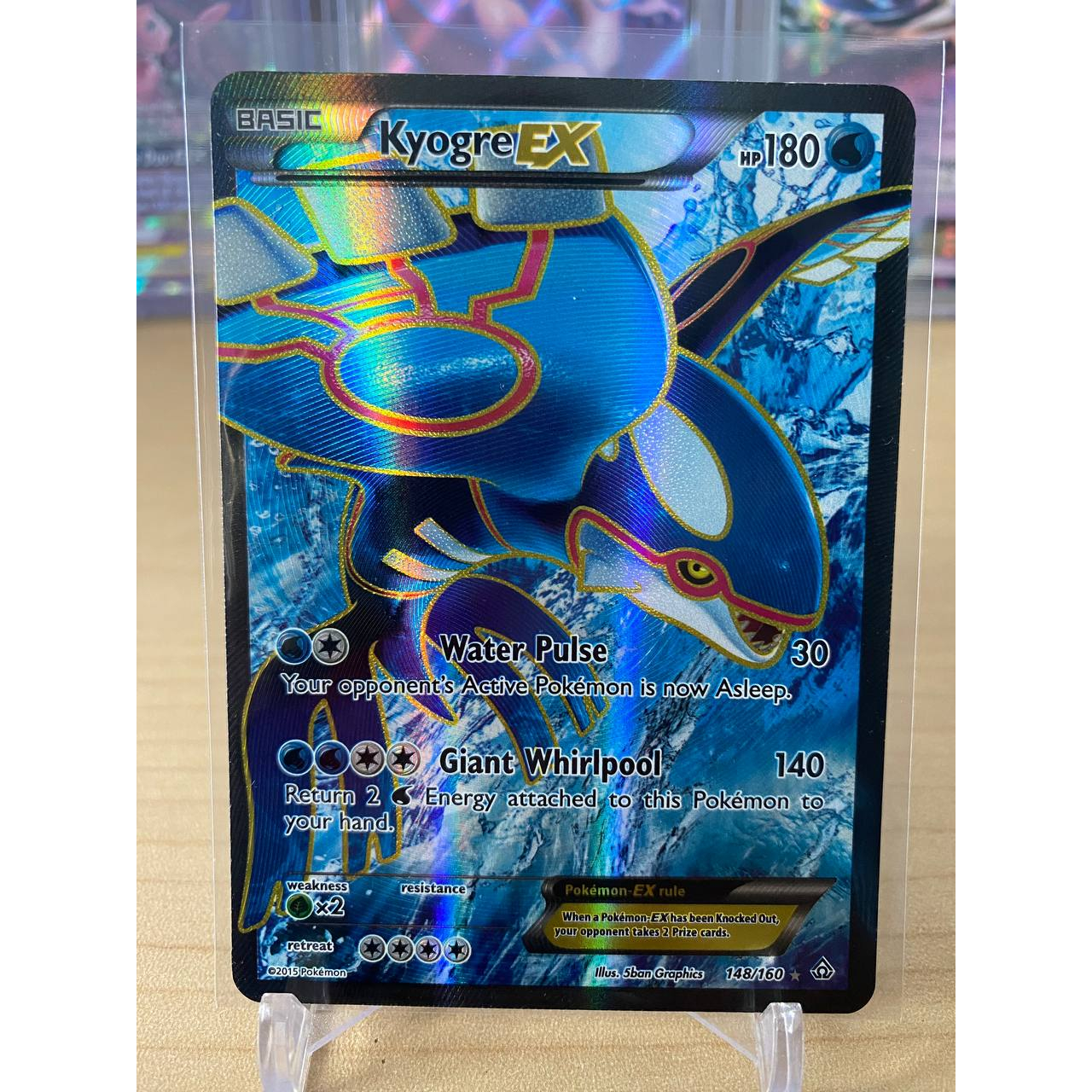 Kyogre EX - 148/160 - Full Art Textured Ultra Rare - XY: Primal Clash ...