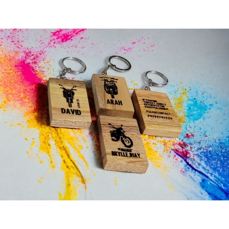 Laser Engraved keychain - Mahogany - Customized Motorcycle | Shopee ...
