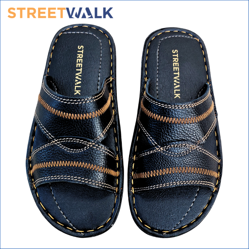 StreetWalk Footwear Marikina Made Leather Sandals for Men Slip On Balat ...