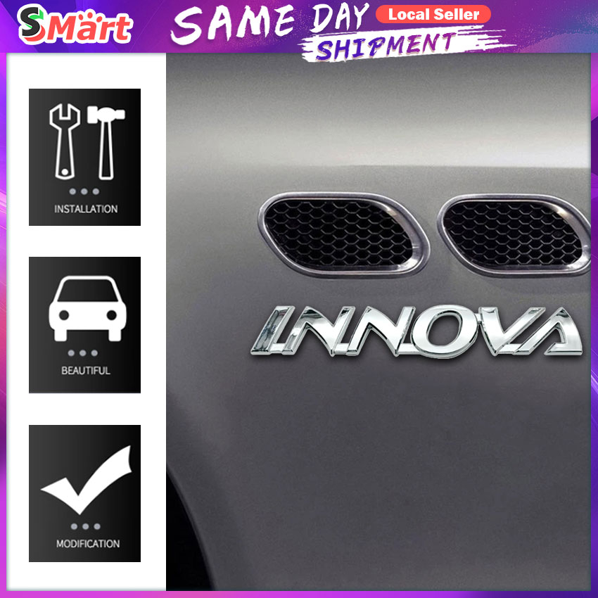 【In Stock】ABS INNOVA Logo Letters Sticker Car Auto Front Hood Emblem ...