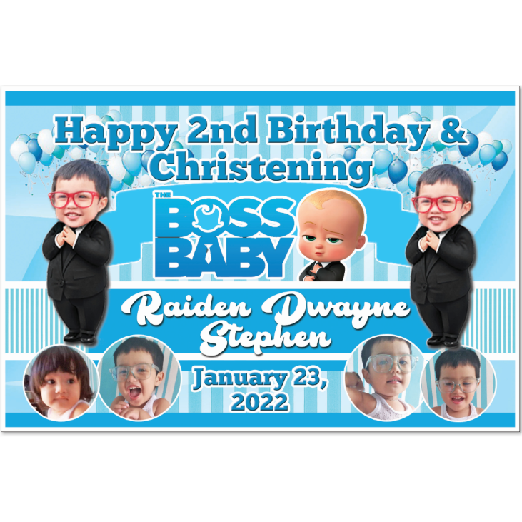 BOSS BABY FreeLayout Tarpaulin decoration banner backdrop birthday ...