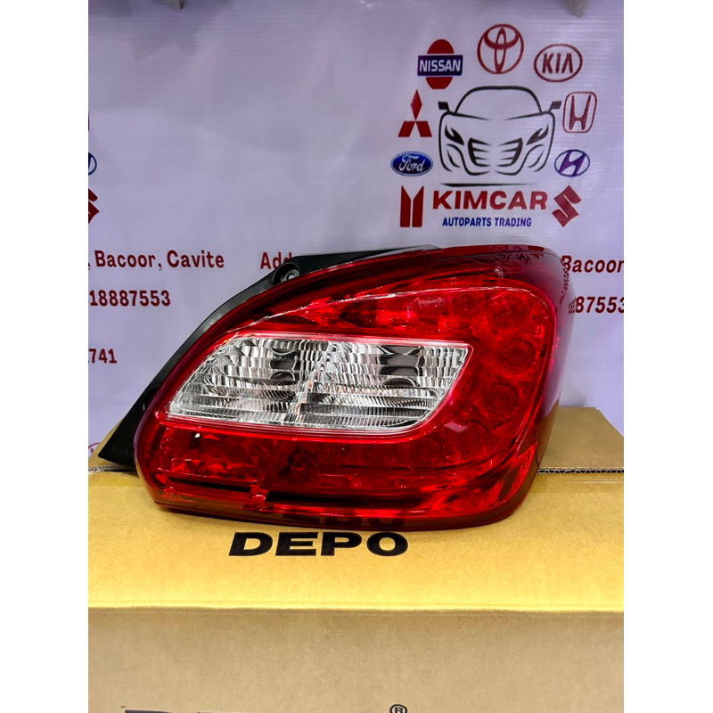 Passenger side (RH) DEPO Tail Light Tail Lamp Mitsubishi Mirage 2016-UP ...