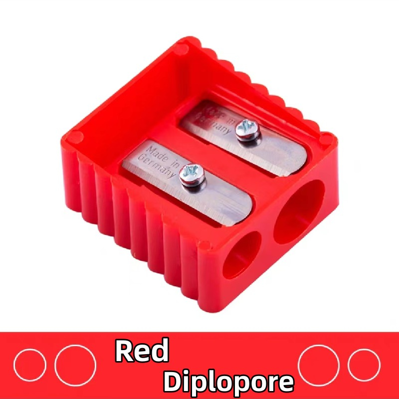 Double Holes Manual Metal Aluminum Pencil Sharpener Transparent Four ...