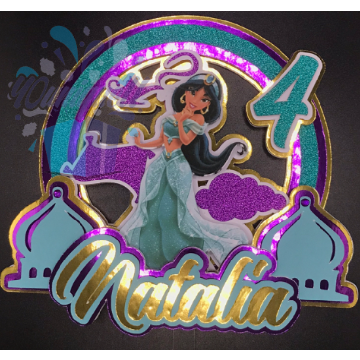 Princess Jasmine Cake Topper (3D/Layered) | Shopee Philippines