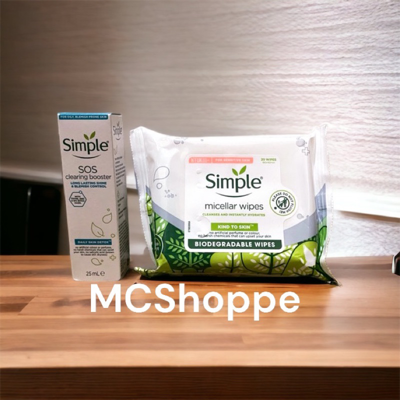 Simple SOS Clearing Booster 25ml/Simple Micellar Wipes | Shopee Philippines