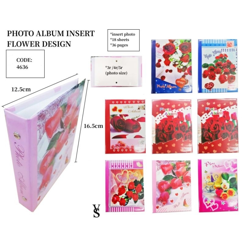 [VS] INSERT PHOTO ALBUM FOR 4R PICTURES ALBUM FLOWERS ALBUM BEAR (4636 ...