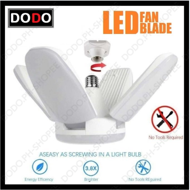 45w Ceiling LED Bulb Fan Blade Home Light Indoor LED COD | Shopee ...