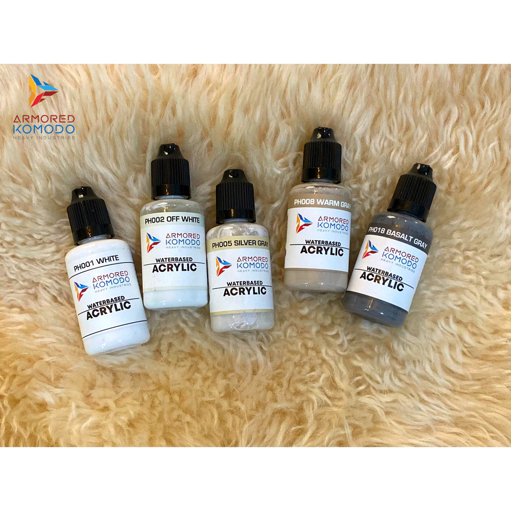 White Color Set Waterbased Acrylics Set of 5 Hobby Paints | Shopee ...