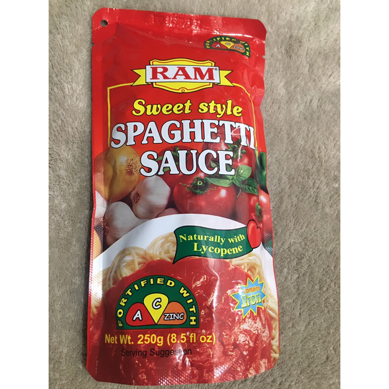 Ram Spaghetti sauce sweet style 250g | Shopee Philippines