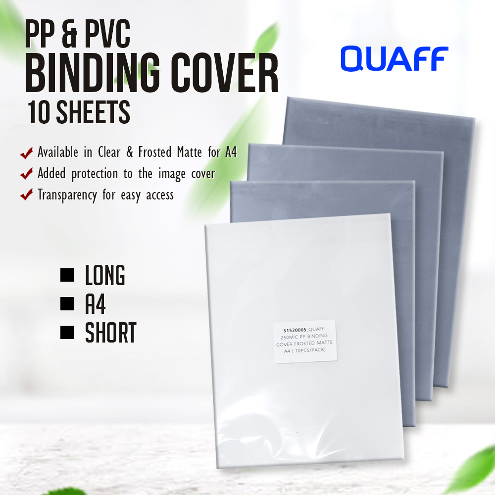 (10sheets) PVC Binding Cover Clear 200Micron & PP Frosted Matte Binding ...