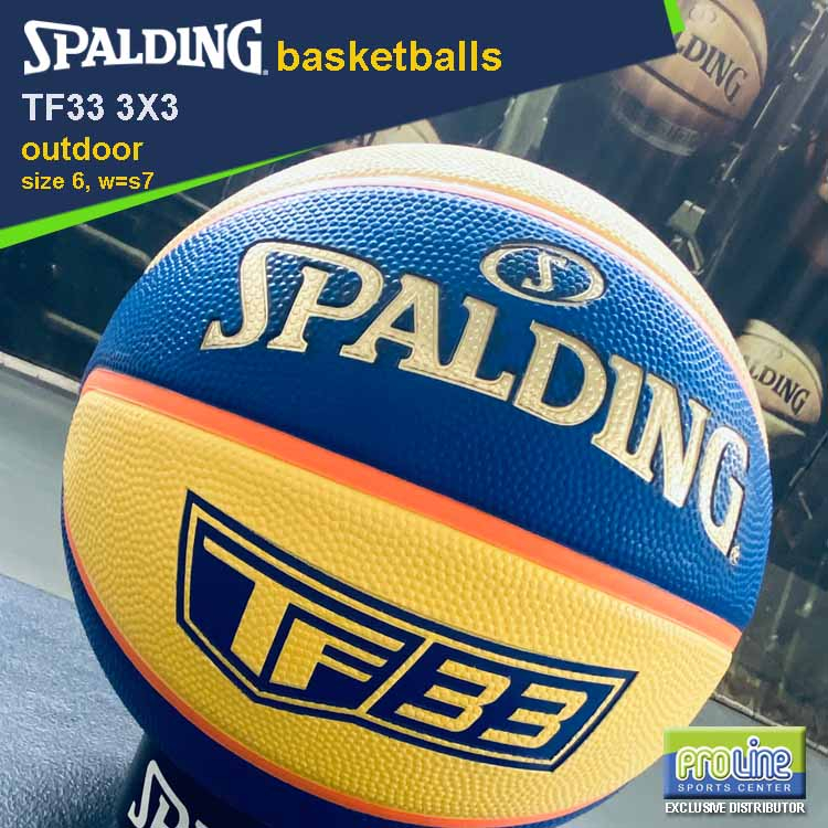 SPALDING TF-33 3x3 Game Ball Rubber Ball Original Outdoor Basketball Size 6 | Shopee Philippines