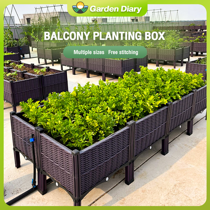 Balcony planting box, combination flower box, depth box, flower pot ...