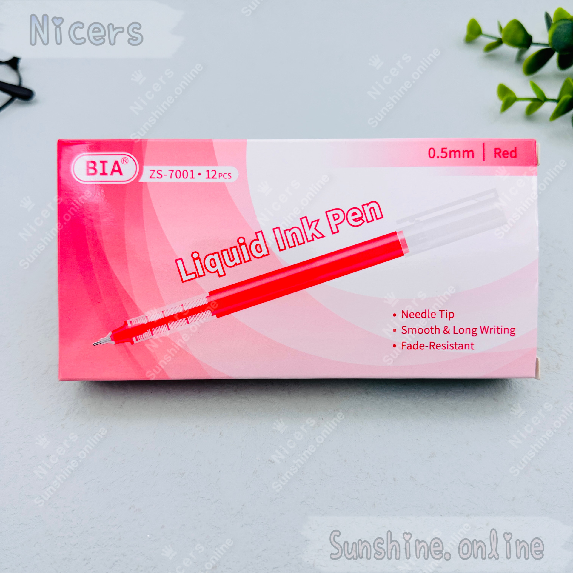 12pcs BIA 0.5mm Liquid Ink Fade-Resistant large capacity Gel Pen Sign ...