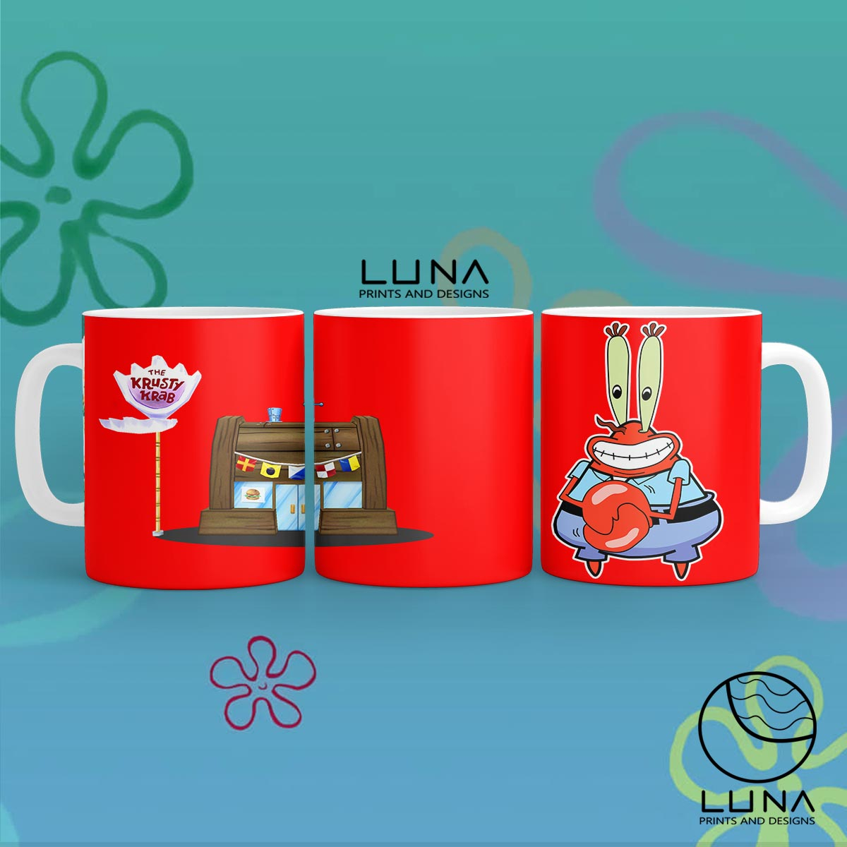 Spongebob Squarepants Mug Collection ( Mr Krabs, Squidward, Patrick ...