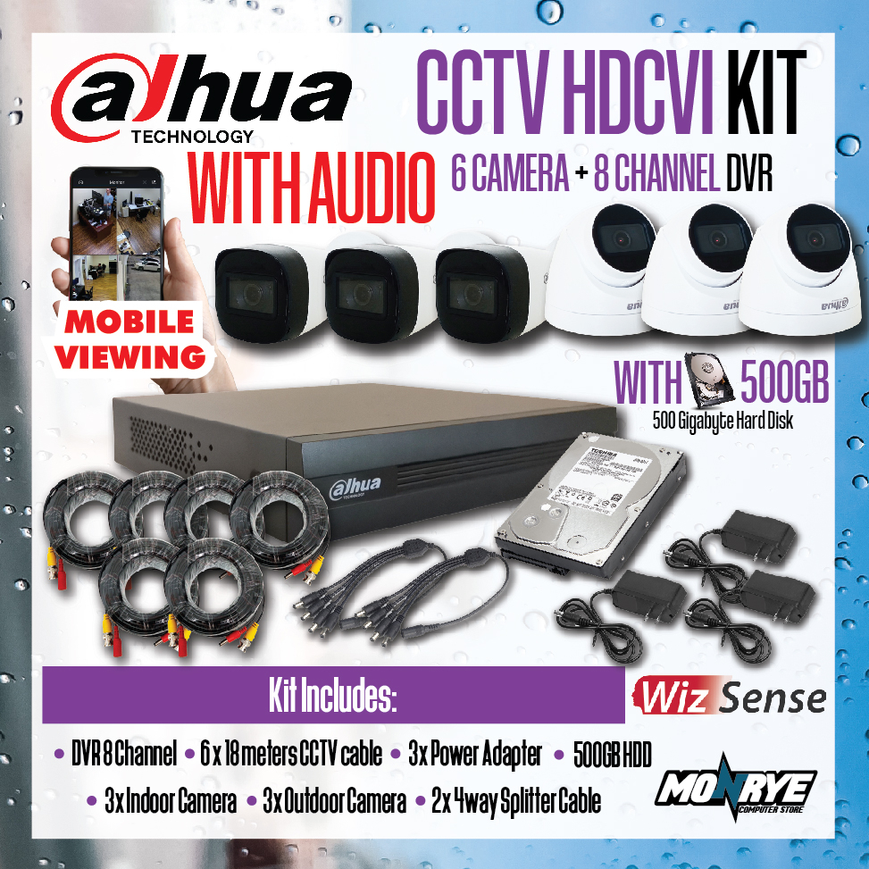 DAHUA CCTV WITH AUDIO HDCVI KIT BRAND NEW / 8 Channel+6 Camera / 4 ...