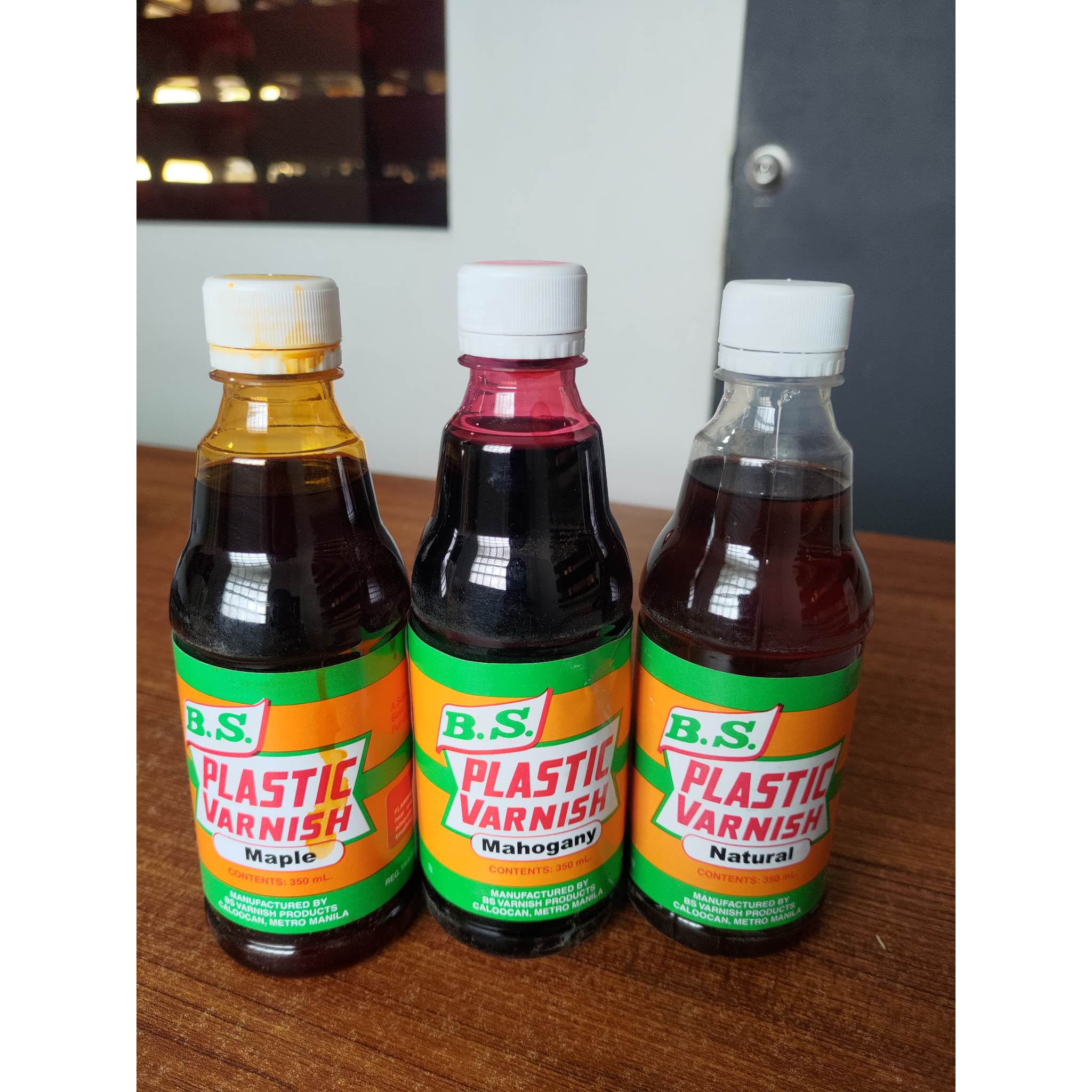 B.S PLASTIC VARNISH | 300CC | NATURAL MAPLE MAHOGANY | Shopee Philippines