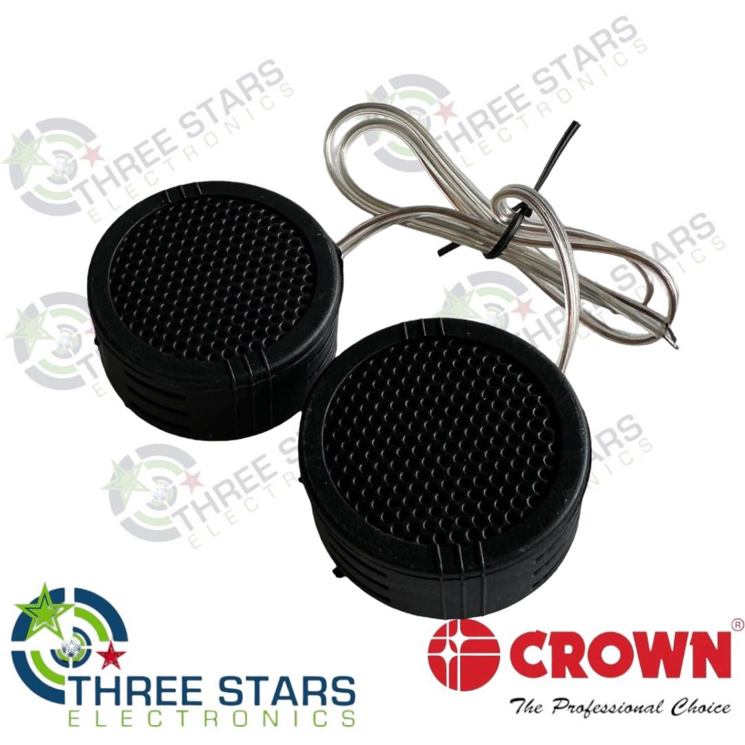 Crown 2pcs T-003 Dome Tweeter Piezoeletric 80 Watts 120 Watts max ...