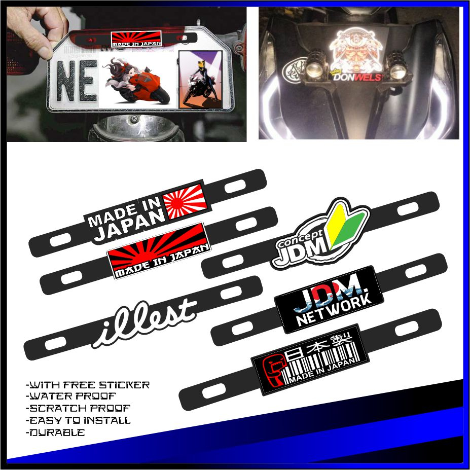 JDM JAPAN motorcycle plate number badge acrylic emblem | Shopee Philippines