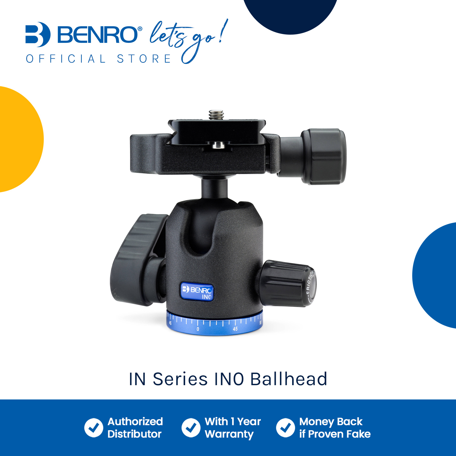 Benro IN Series IN0 Double Action Ballhead | Shopee Philippines