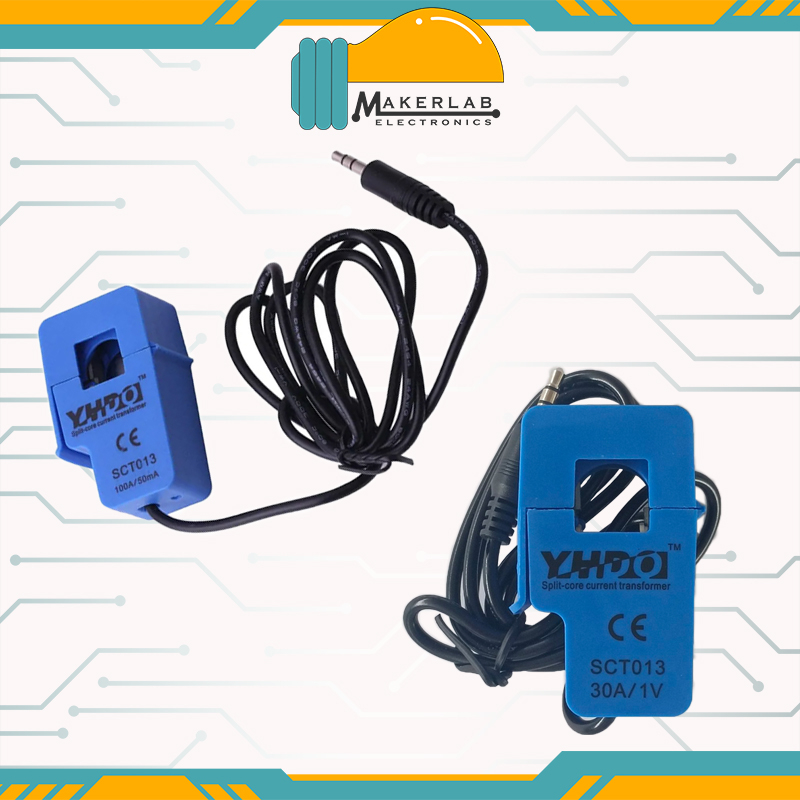 Non-invasive AC Current Sensor Split Core Current Transformer | SCT013 ...