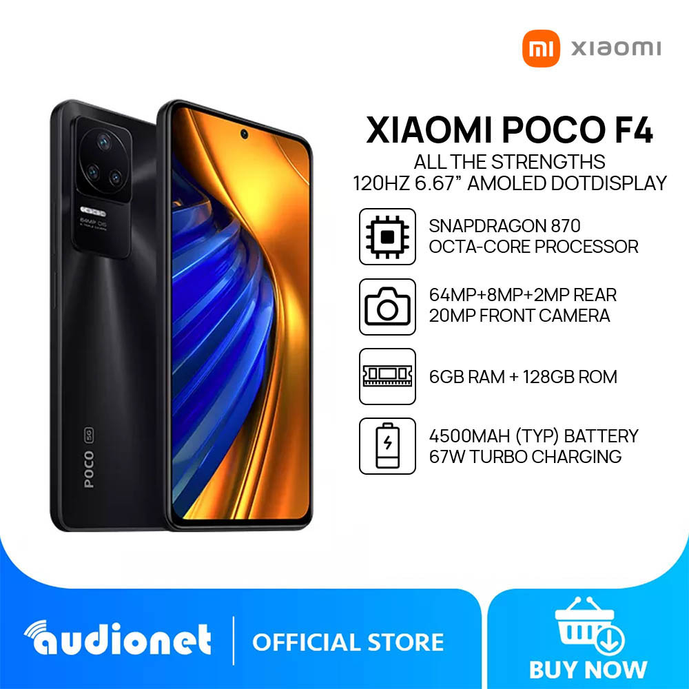 Xiaomi Poco F4 Cellphone 6GB RAM 128GB ROM Qualcomm Snapdragon 870 6.67 ...