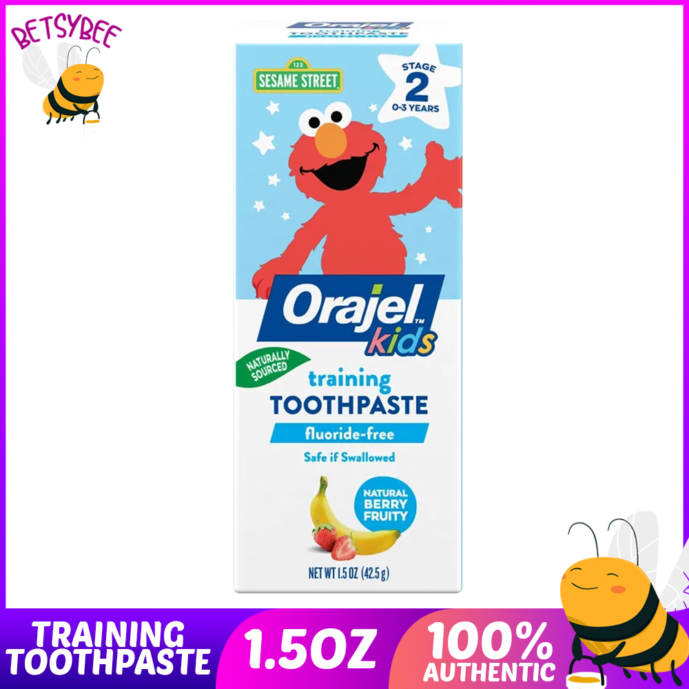Orajel Elmo Fluoride-Free Berry Fun Flavor Training Toothpaste for Kids ...