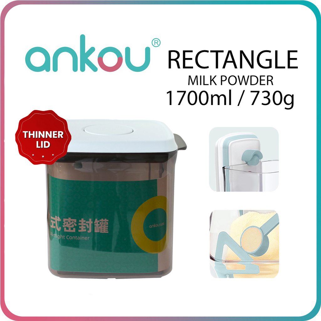 Ankou Airtight 1 Touch Button Tinted Container With Scoop & Holder with ...