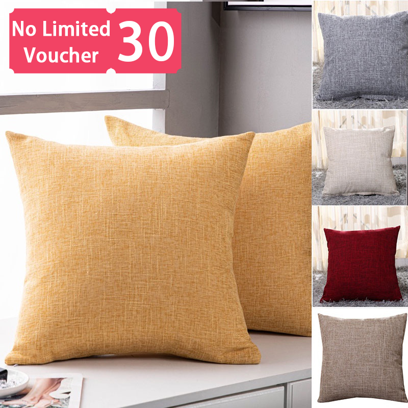 55*55CM Square Pillow Case Linen Big Size Linen Throw Pillows Case Home ...