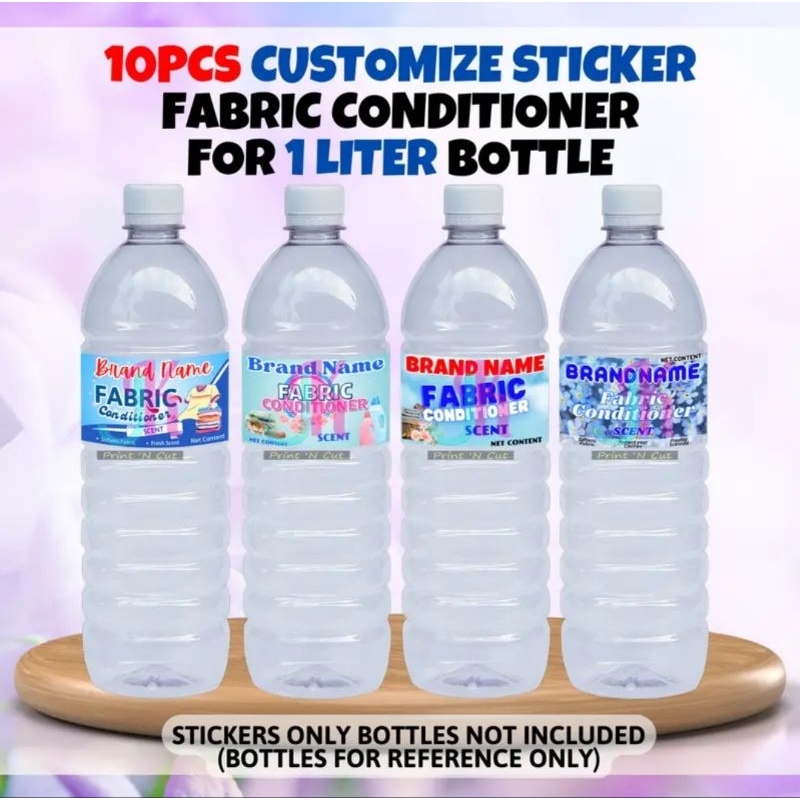 10pcs customize sticker label for Fabric Conditioner 1 Liter | Shopee ...
