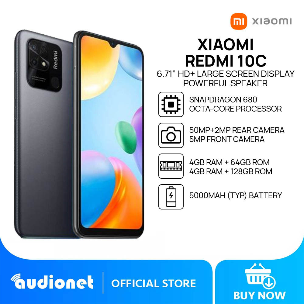 Xiaomi Redmi 10C Cellphone | 4GB RAM+64GB / 128GB ROM | Qualcomm ...
