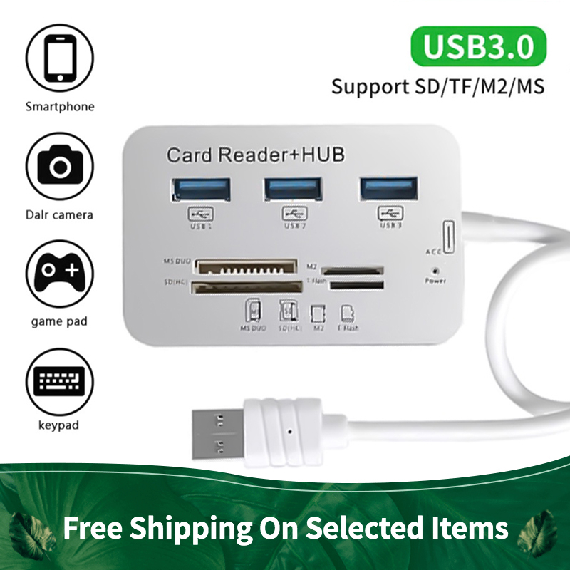 Ready Stock Card Reader All In One USB Port Extension USB Hub SD/TF/MS ...