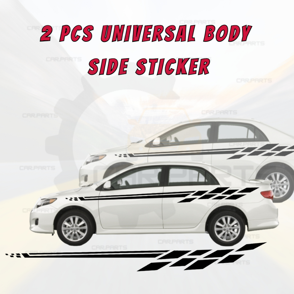 CP (8562) 2Pcs Universal Body Side Sticker Car Vinyl Decal Auto DIY ...