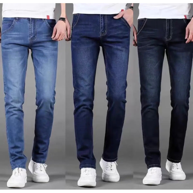 COD #Csual fashion skinny jeans stretch pants for mens cotton pants ...