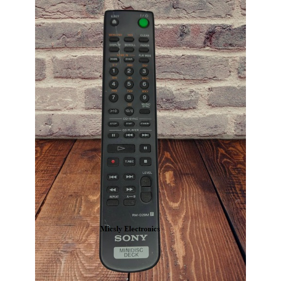 Sony Minidisc Deck RM-D29M Remote Control Original used | Shopee ...