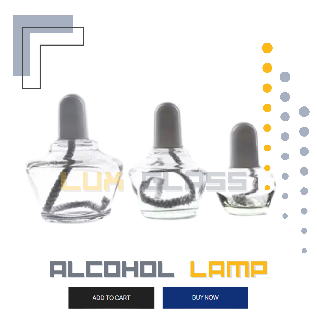 Alcohol Lamp Laboratory (Glass) Alcohol Burner Spirit Lamp (60ml, 150ml ...