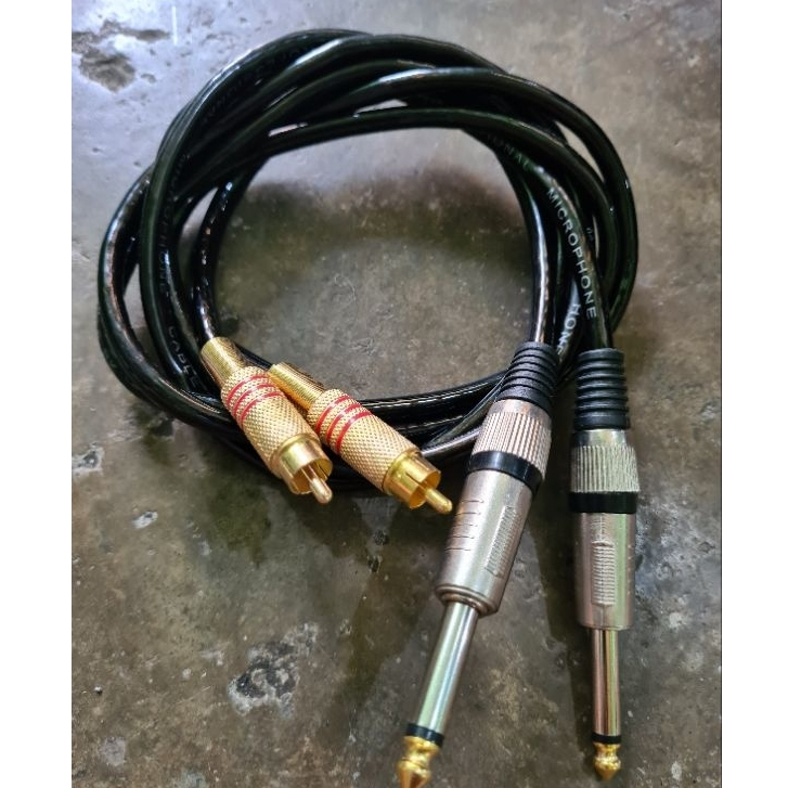 2pcs RCA to PL mono Audio Connector Cable Wire 1m | Shopee Philippines