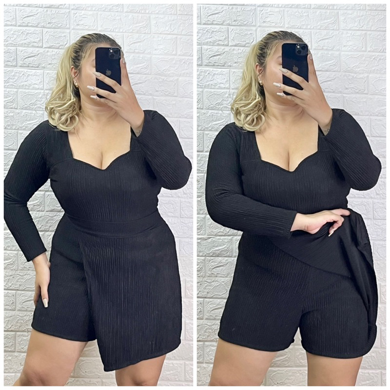 Plus Size Elise Coords Longsleeves Top and Skort (32" to 48" Waistline ...
