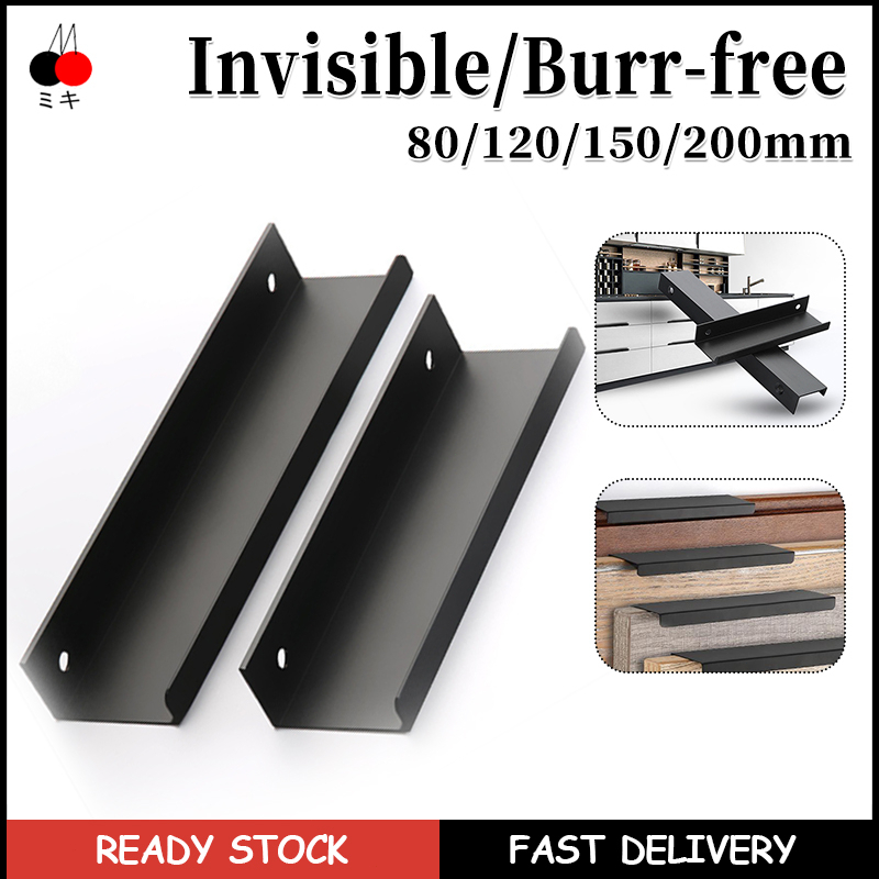Stainless Steel Invisible Handle Hidden Cabinet Handle Cupboard Kitchen ...