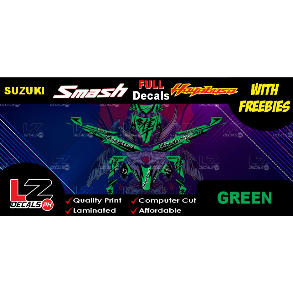 Suzuki Smash 115 Decals / Stickers (Hayabusa) with freebies stickers ...