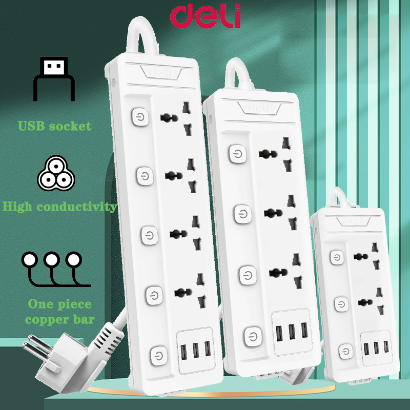 Deli Electric Sockets with USB Port | Shopee Philippines