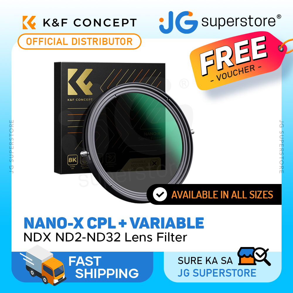 K&F Concept Nano-X CPL + Variable Fader NDX ND2 to ND32 Variable ND Lens Filter for DSLR ...